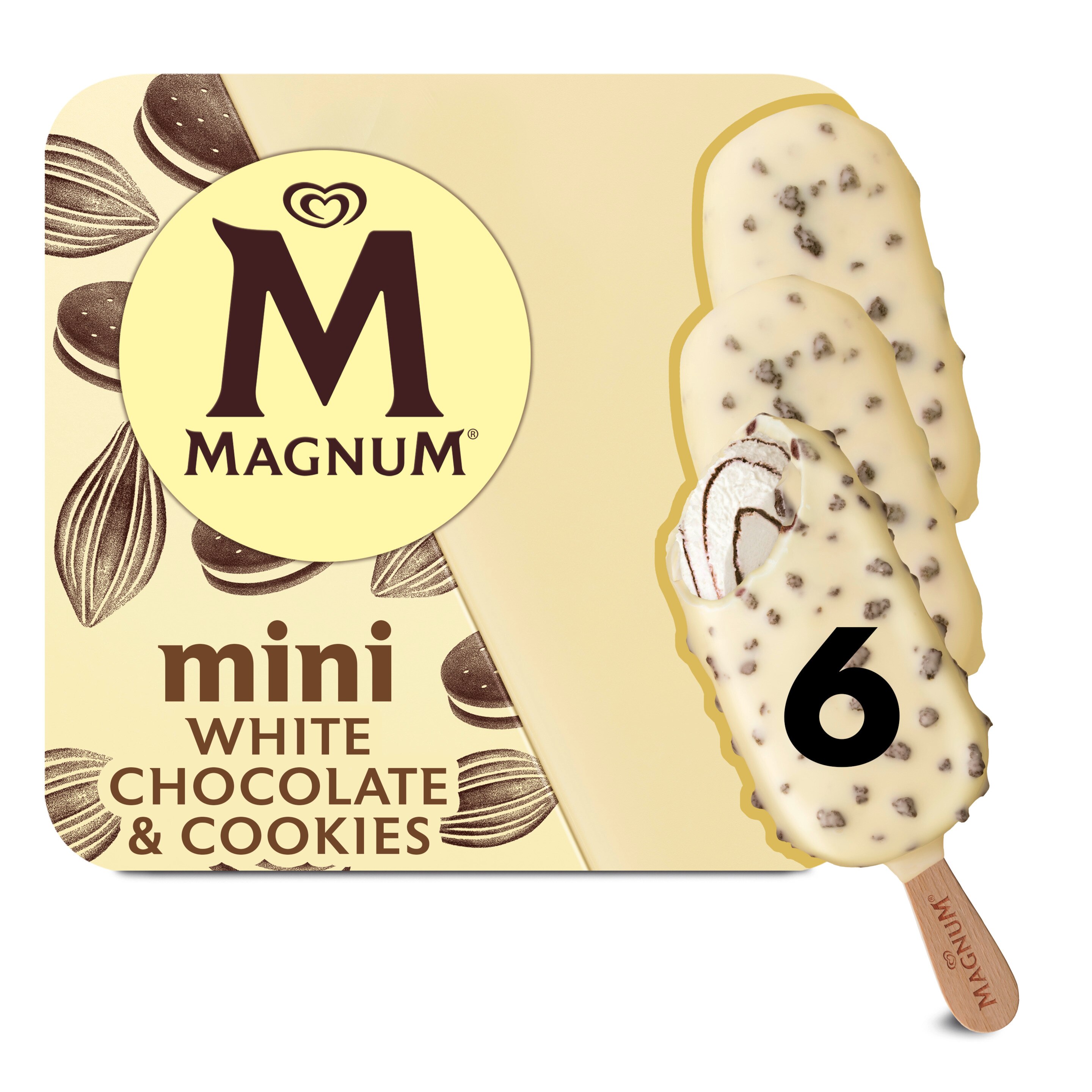 Mini White Chocolate & Cookies Ice Cream Bar | Magnum ice cream