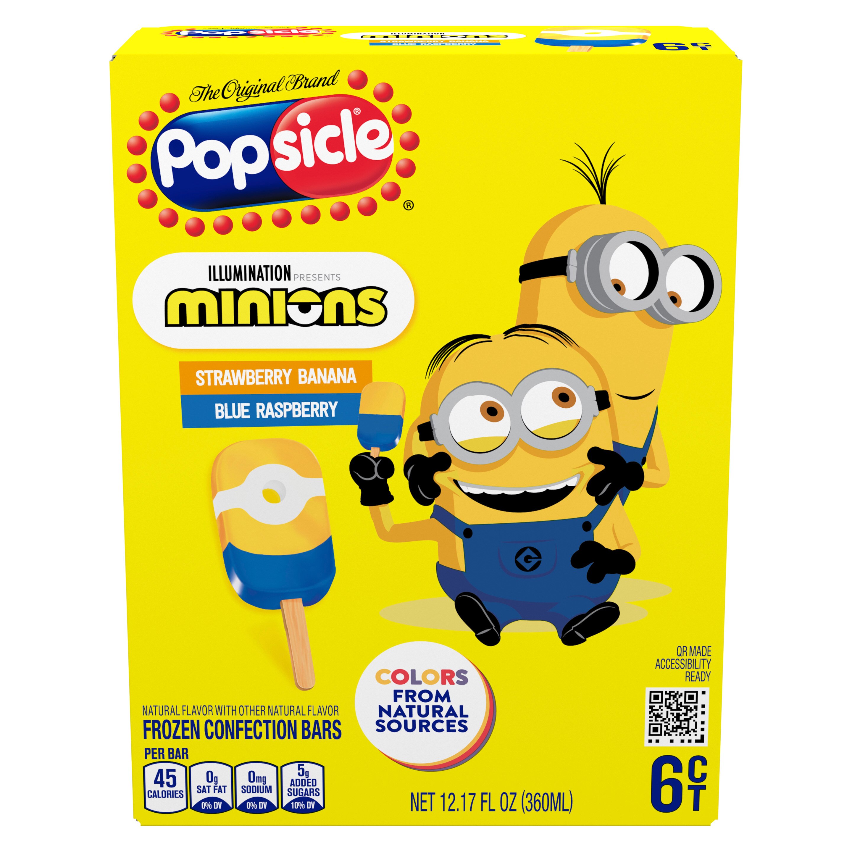 Popsicle® Minions Frozen Confection Bars 6 Count | Popsicle®