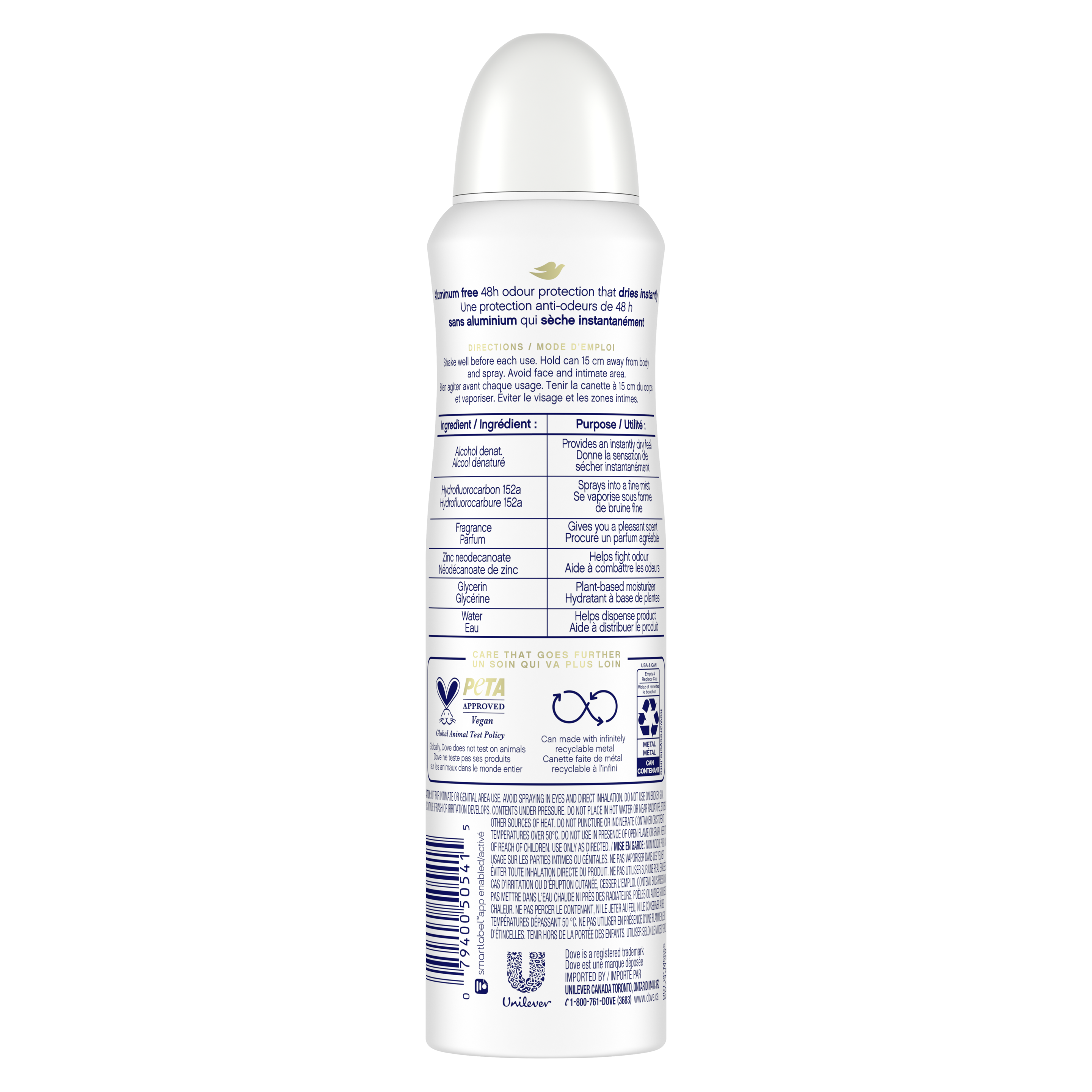 0% Aluminum Dry Spray Deodorant Oat Milk & Vanilla Scent - Dove | Dove