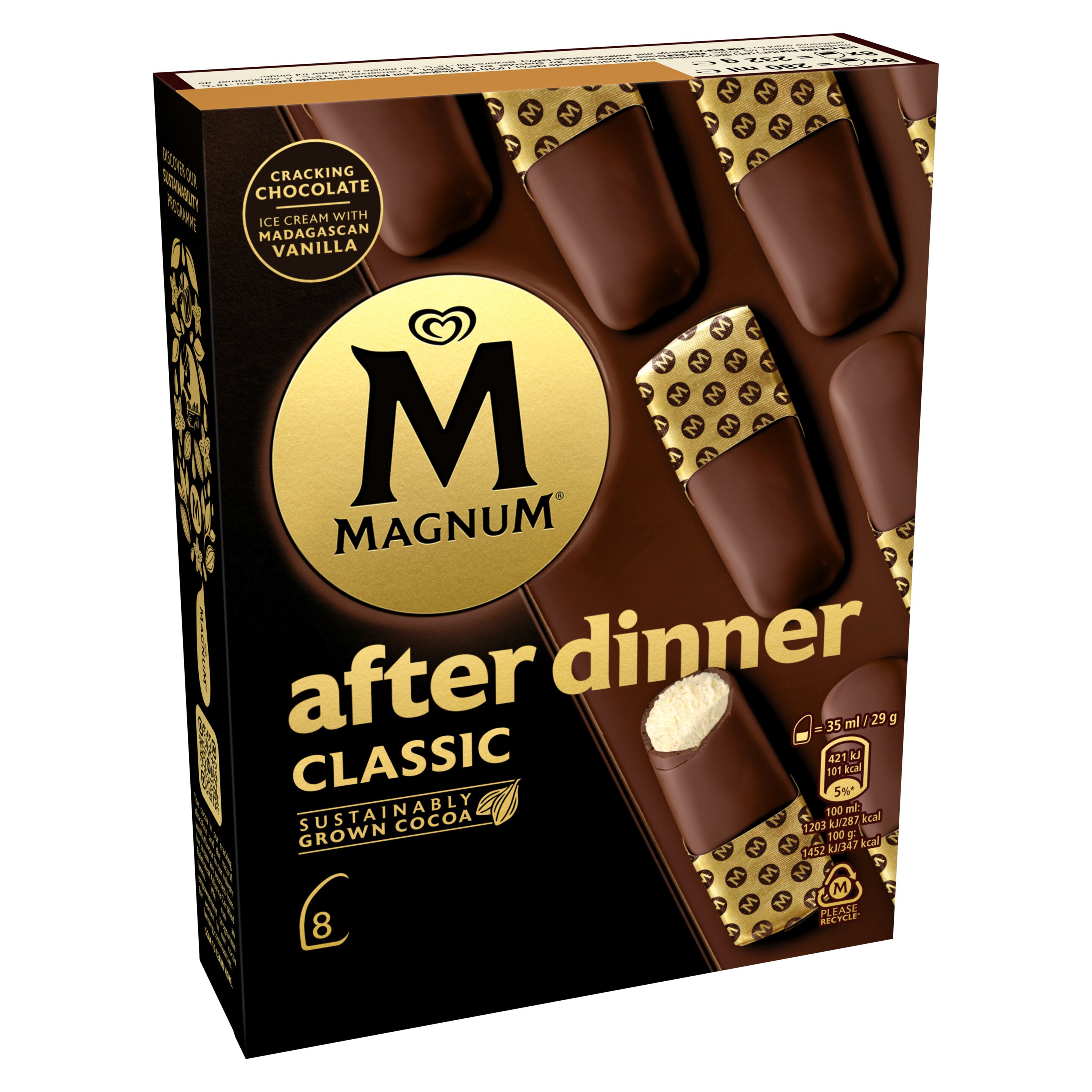 Magnum After Dinner 8 x 35 ml | Cremiges Premium Eis und knackige ...