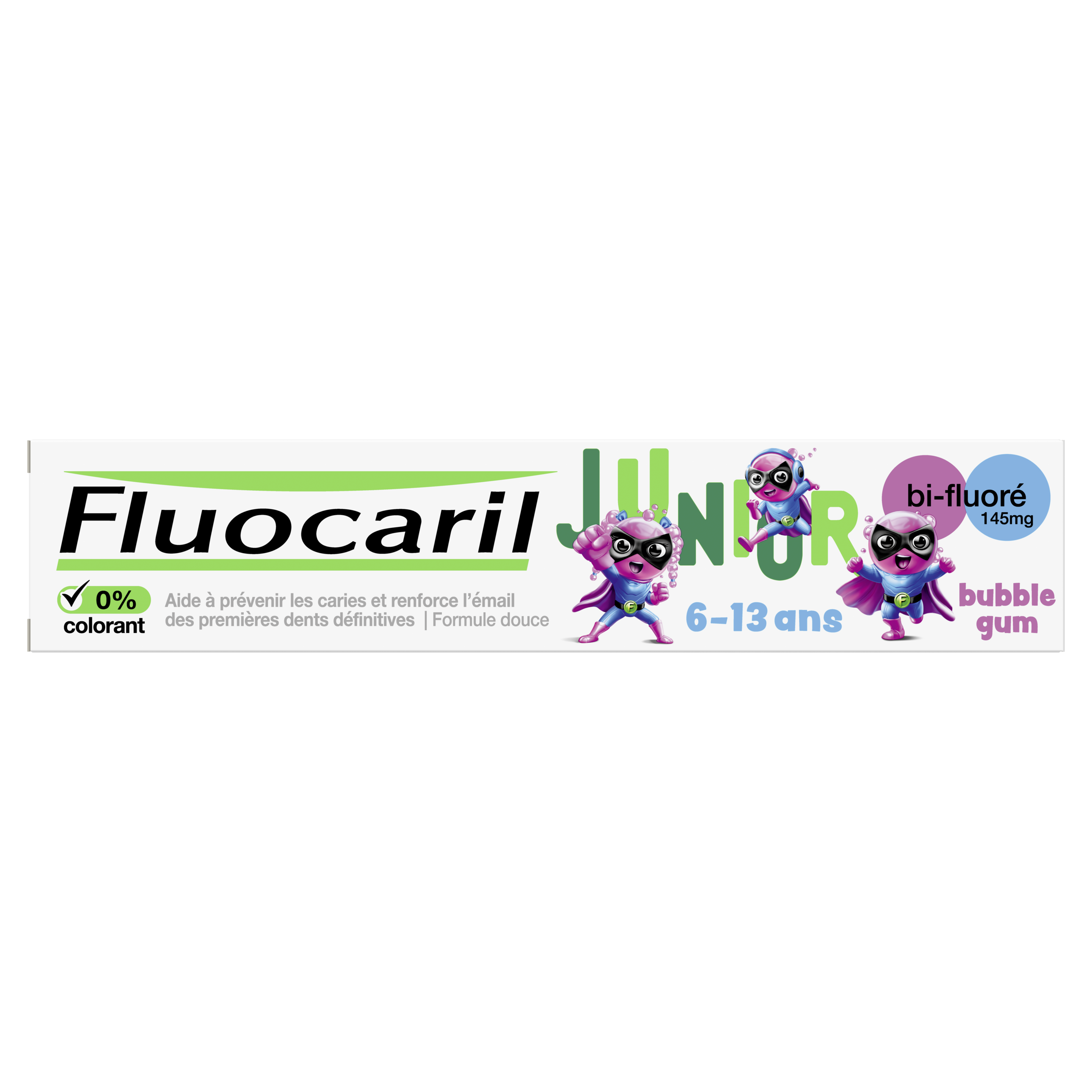 Fluocaril Dentifrice Junior Gel Bubble Gum 145mg