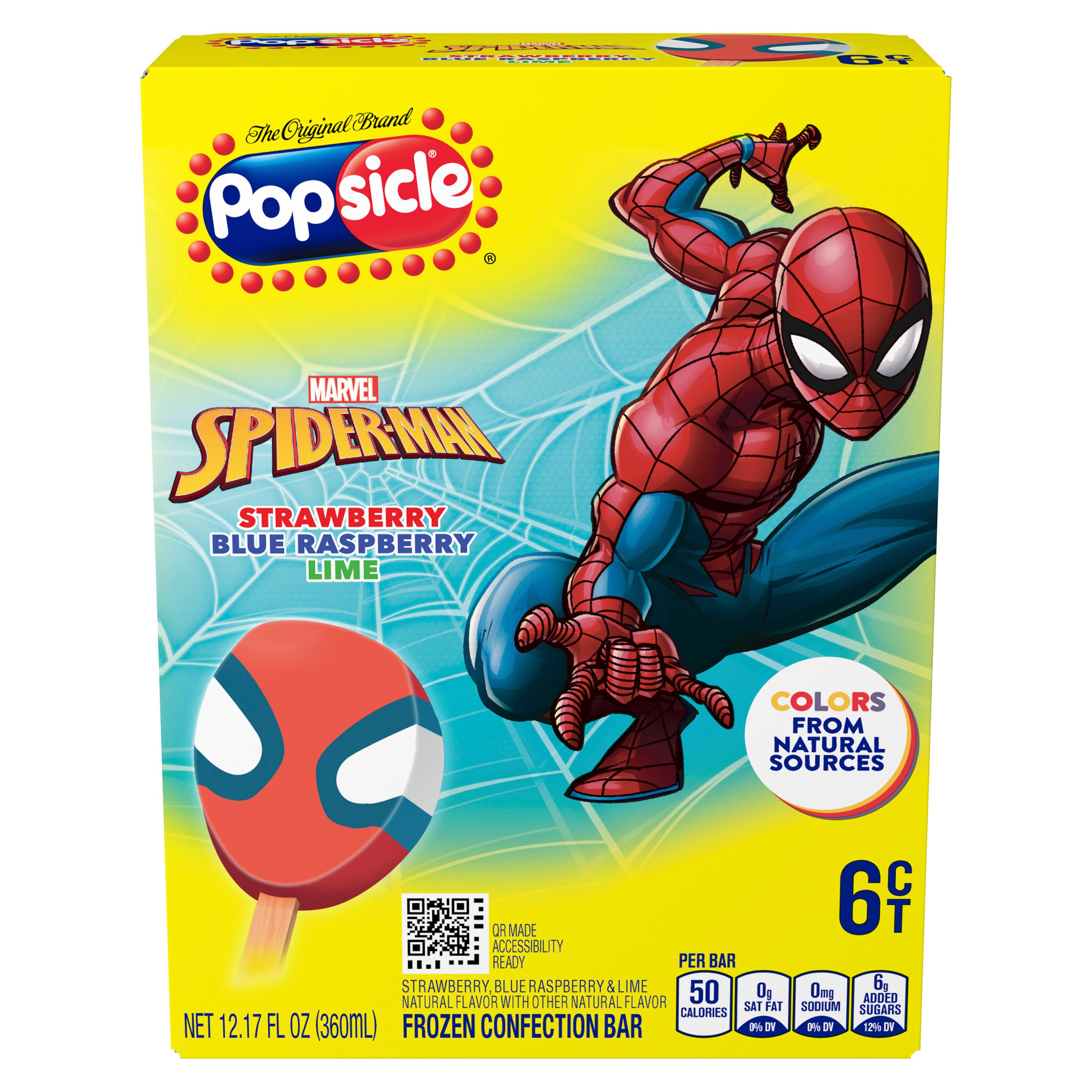 Popsicle® Spider-Man™ Frozen Confection Bars | Popsicle®