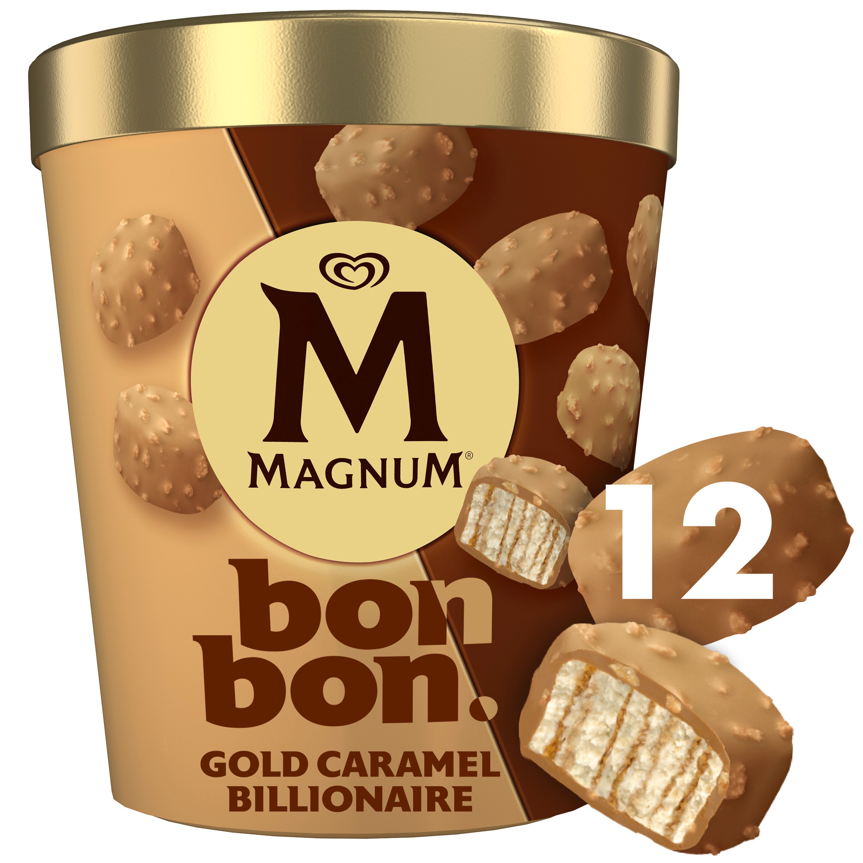 Magnum bonbon Gold Caramel Billionaire 12 x 17 ml | Cremiges Premium ...