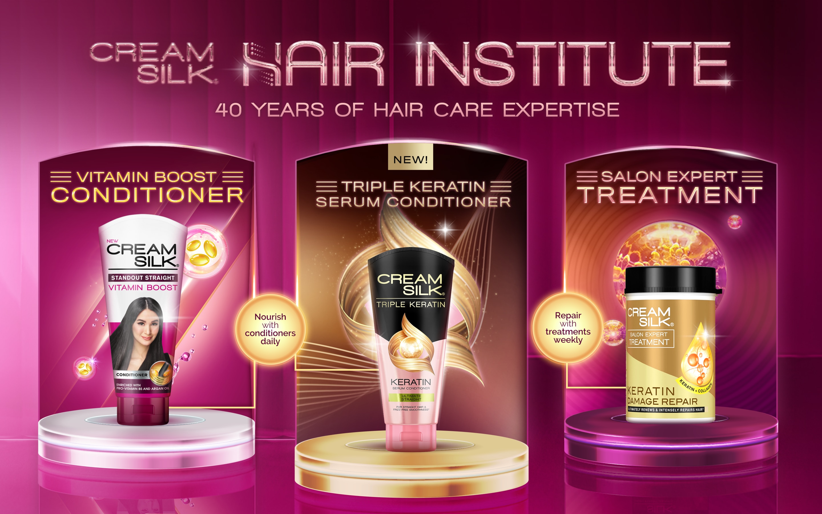 Creamsilk Logo Experience Ultimately Shiny Hair In The Cream Silk