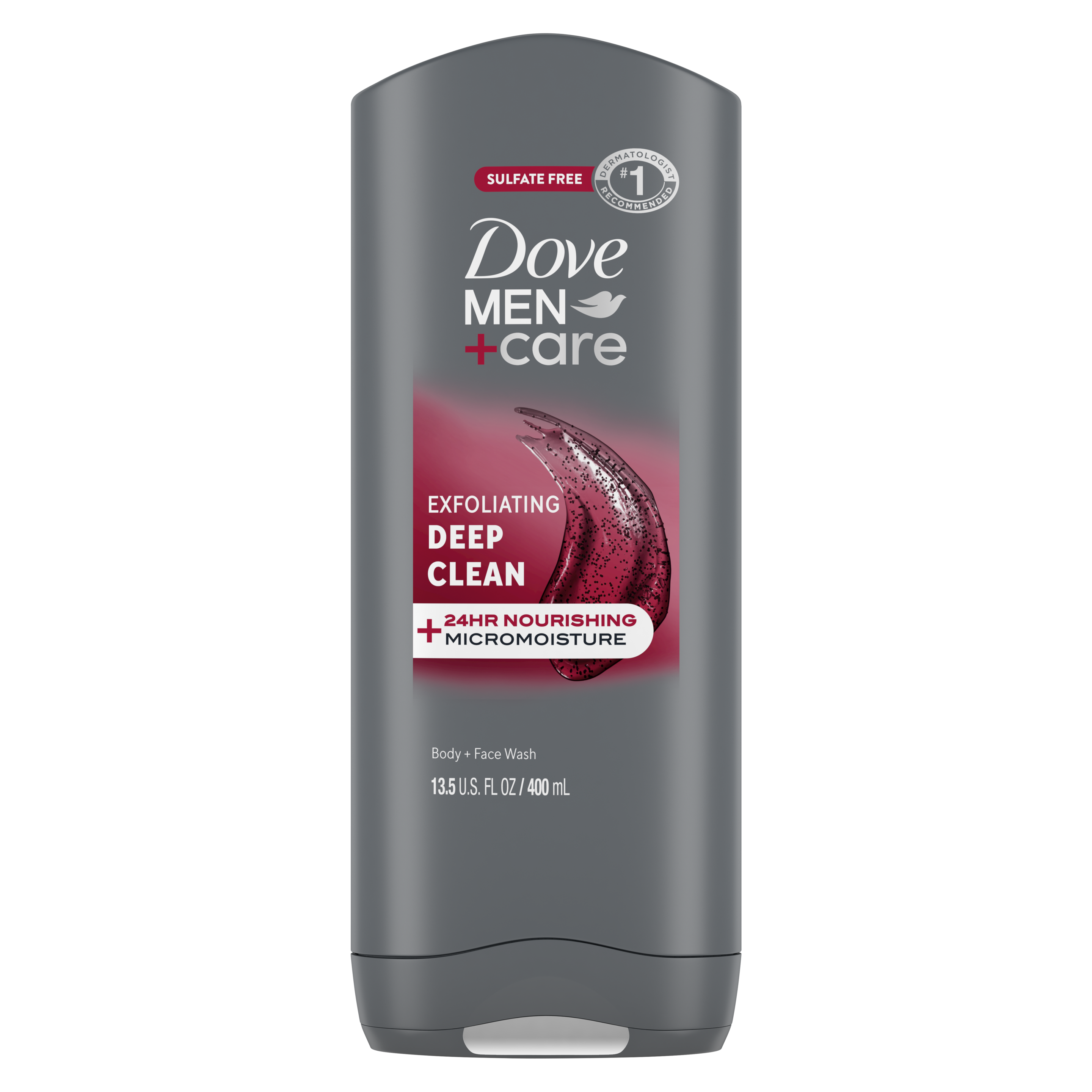 Men Care Exfoliating Deep Clean Body Face Wash Dove