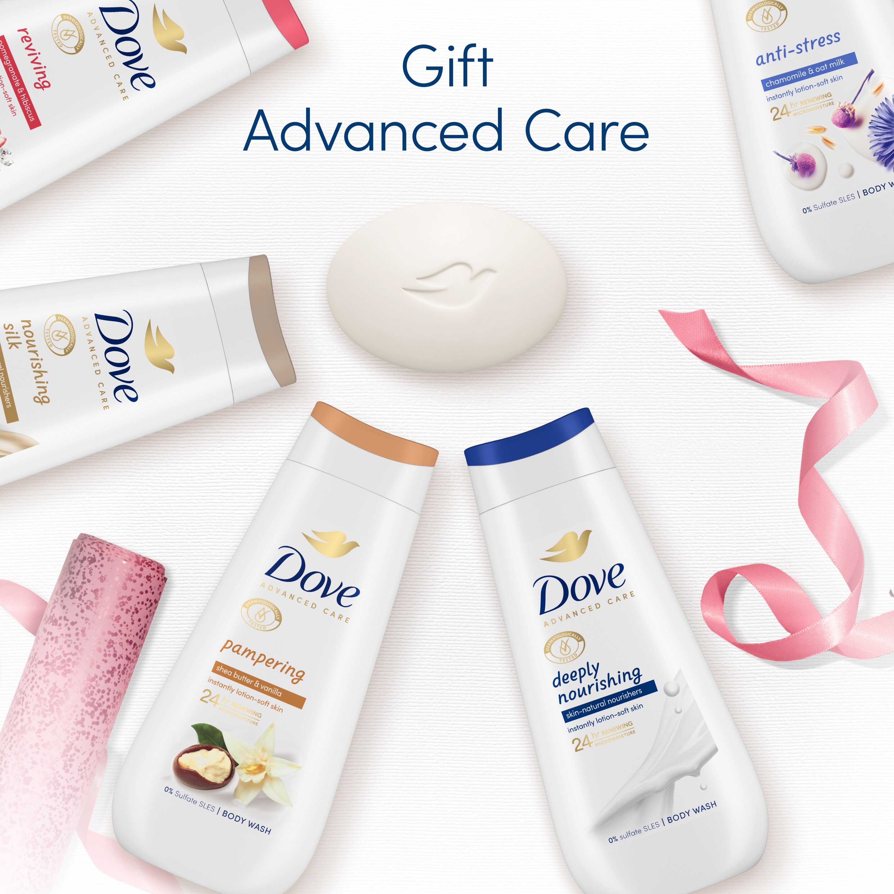 Dove Celebrate Fragrance Discovery Collection with five advanced body ...