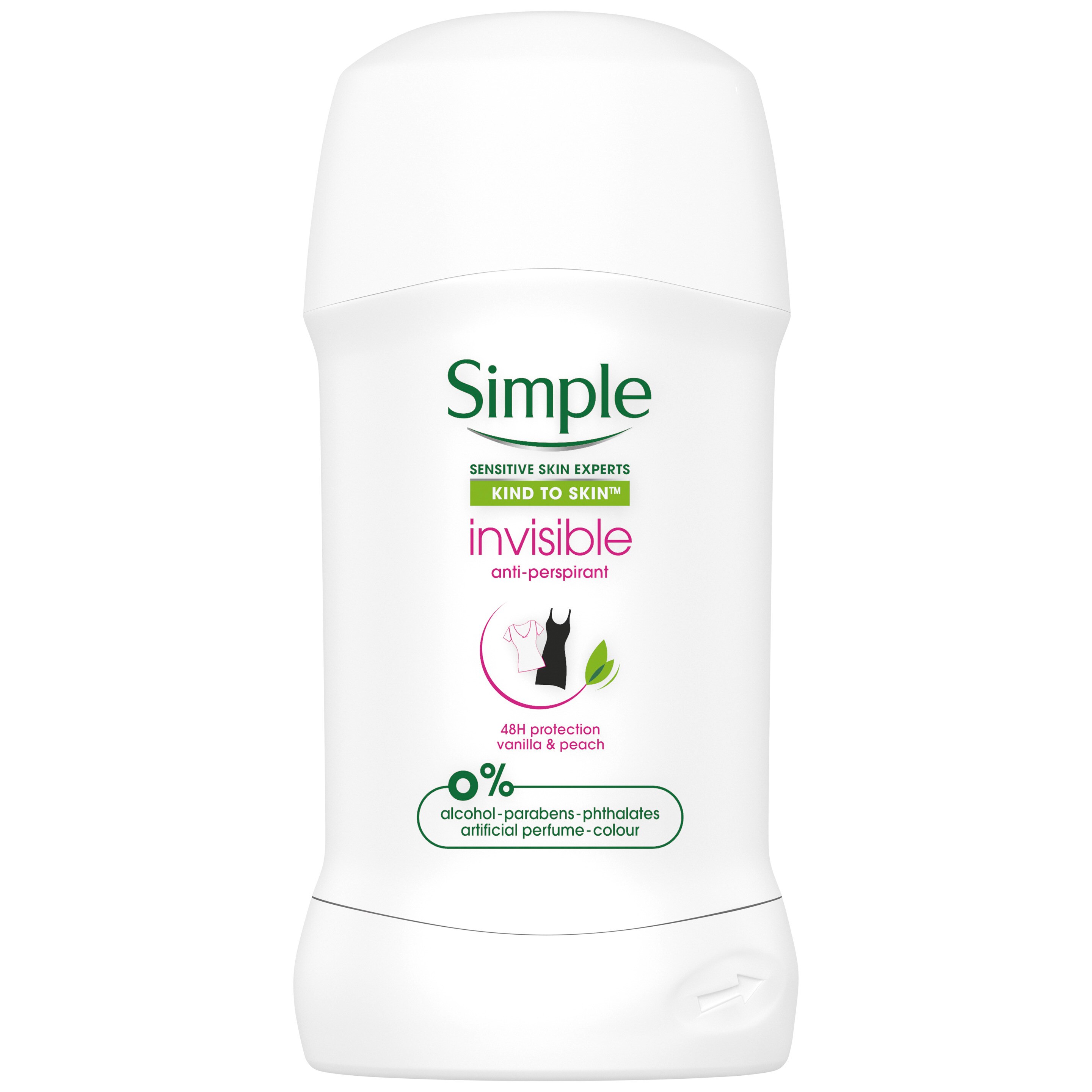 Invisible Anti-Perspirant Deodorant Stick | Simple® Skincare