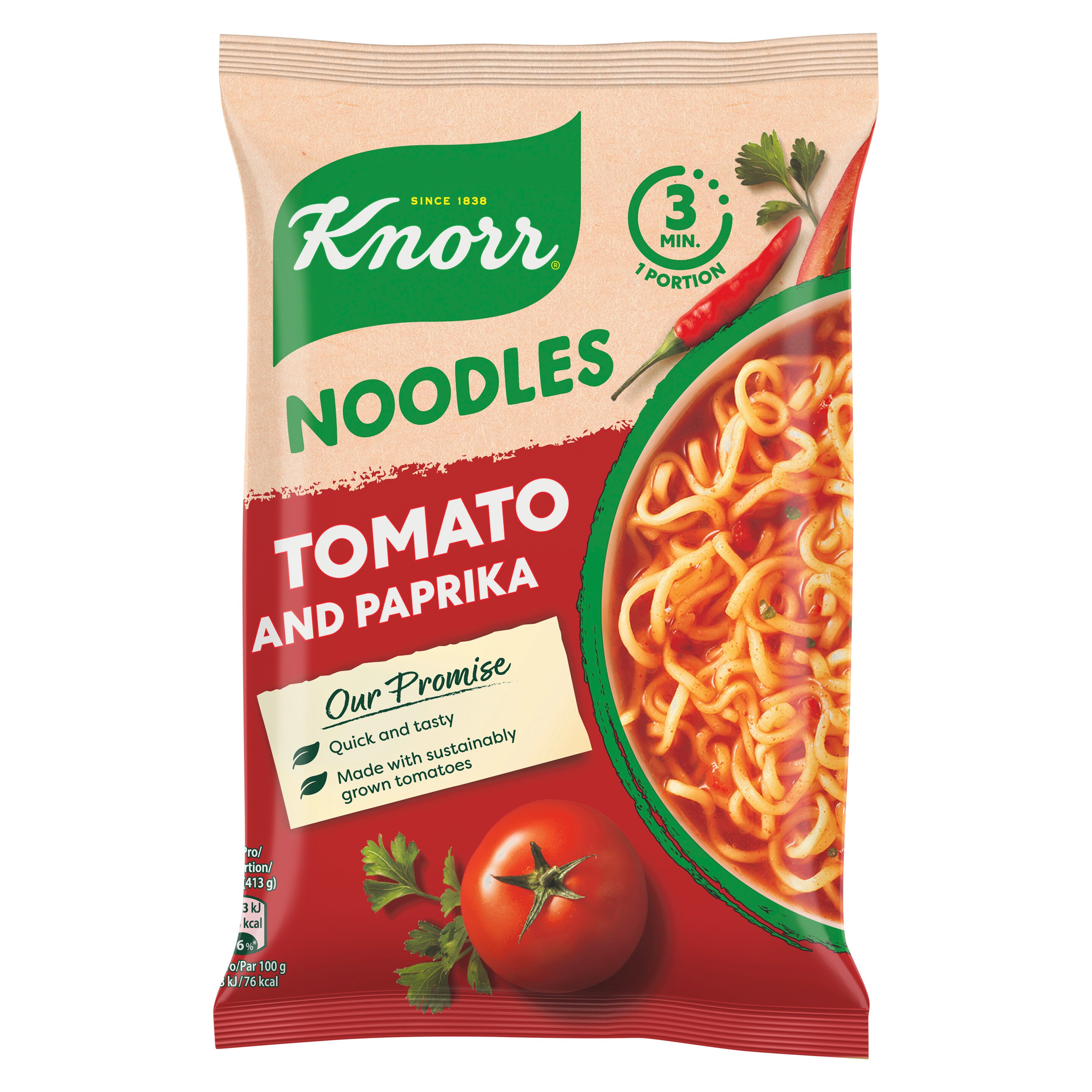 Knorr Instant Noodles Tomato and Paprika 11 x 63g BT | Knorr Österreich