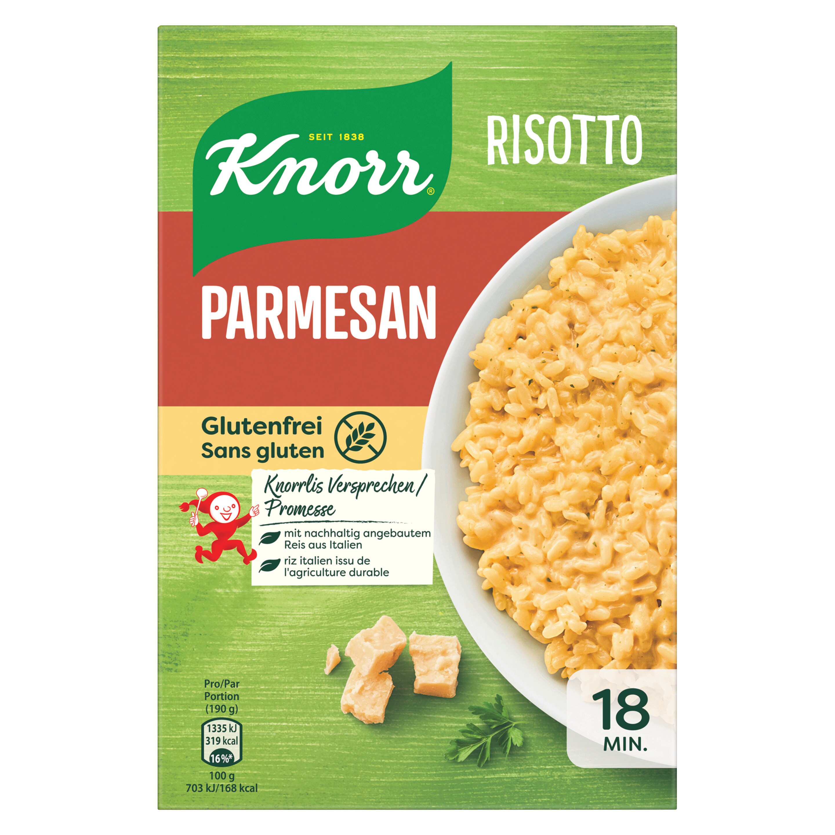 KNORR Risotto Parmesan 250 g Packung | Knorr Schweiz