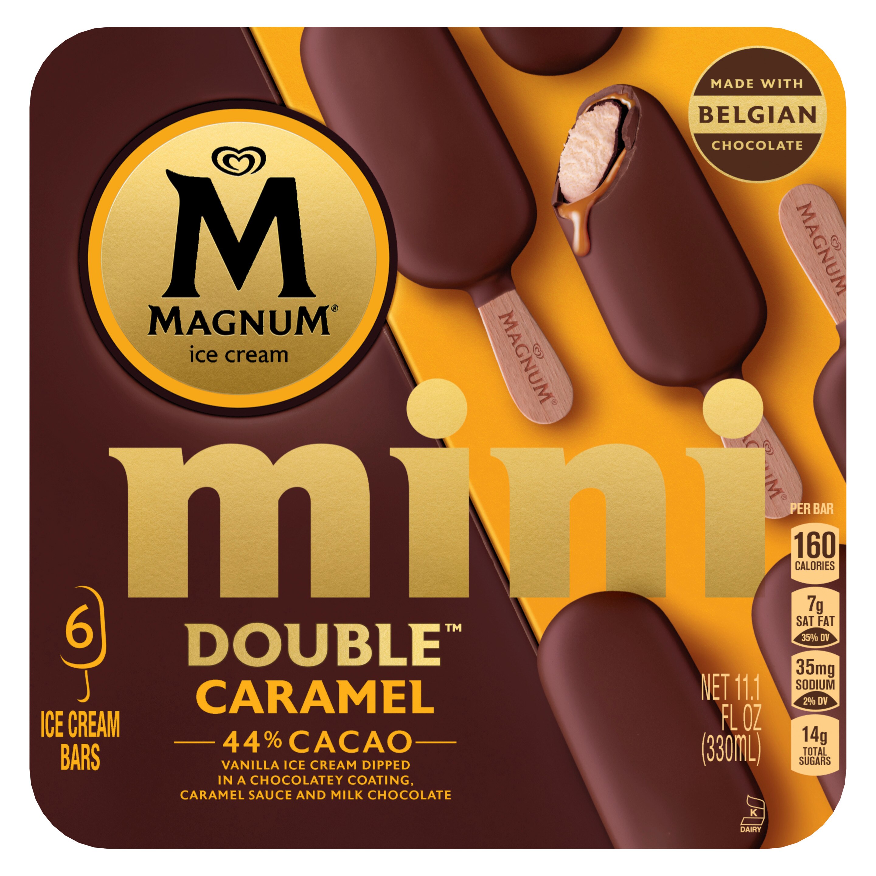 Mini Double Caramel Ice Cream Bar Magnum Ice Cream