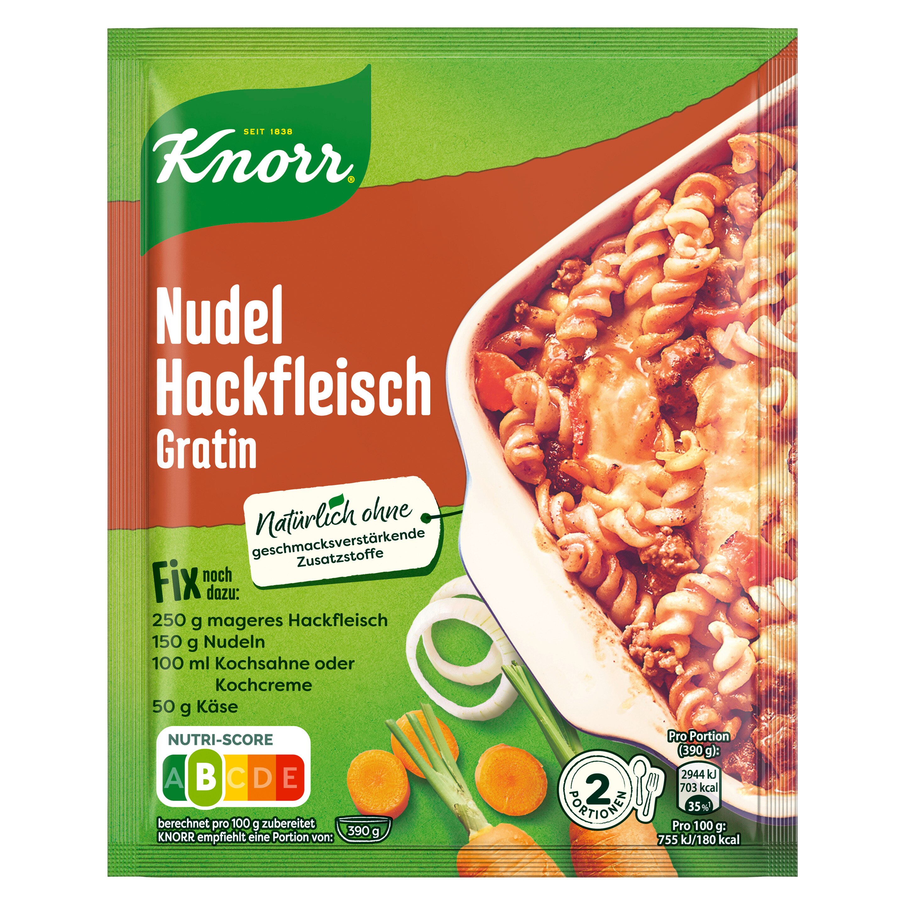 Knorr Fix Nudel Hackfleisch Gratin 36 g | Knorr